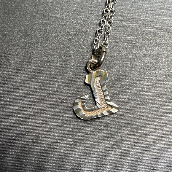 Jewelry | Sterling Silver Initial J Etched Pendant On A Complimentary ...
